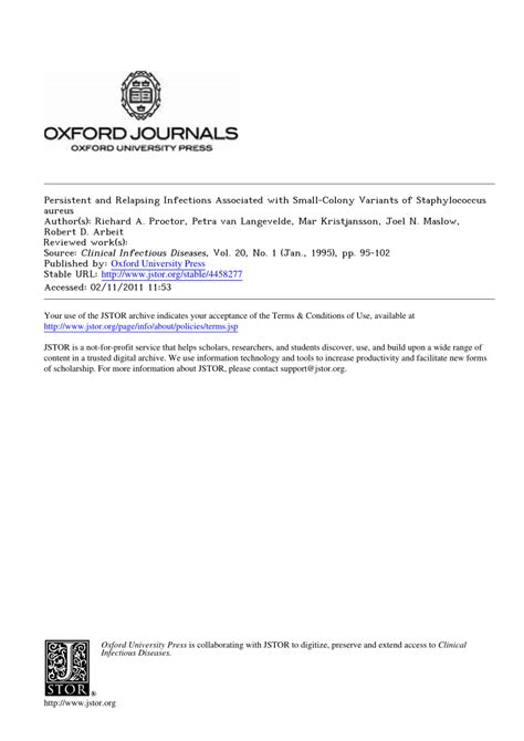 Pdf Persistent And Relapsing Infections Associated With Small Colony Variants Of