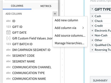 Working With Tables In Virtuous Analytics Virtuous