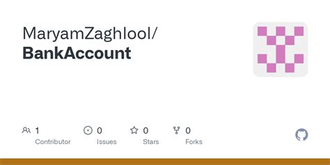 GitHub MaryamZaghlool BankAccount