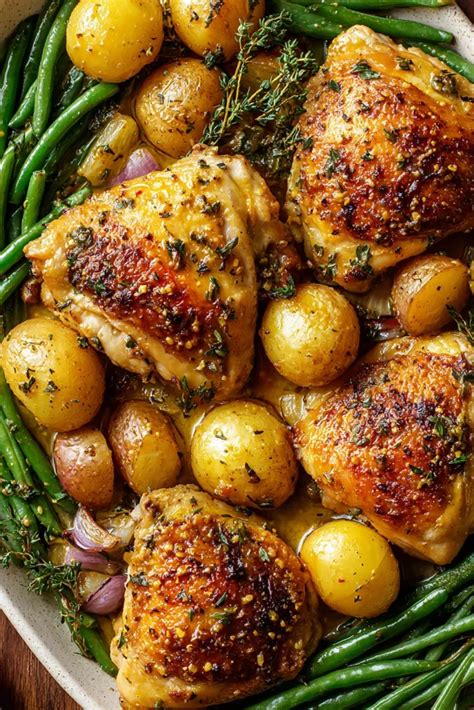 Sheet Pan Maple Mustard Roasted Chicken Yummy Casa