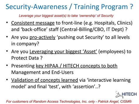 Security Framework For Hipaa Hitech Ppt