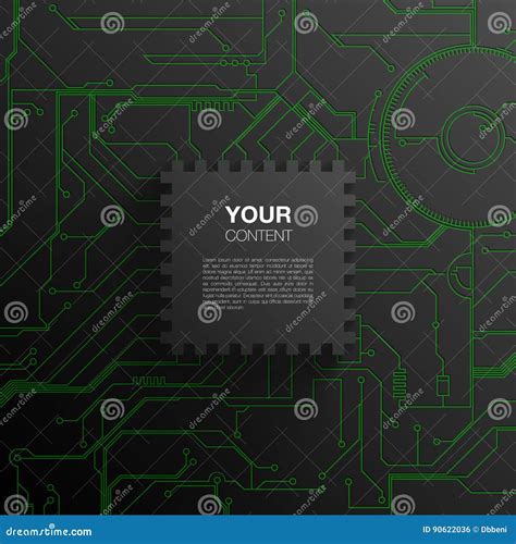 trendy 3d microchip design stock vector illustration of abstract