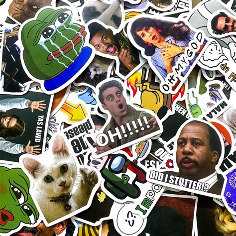 Meme Reaction Stickers Etsy