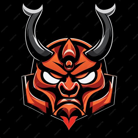 Premium Vector Mascotstyle Frontfacing Demon Vector