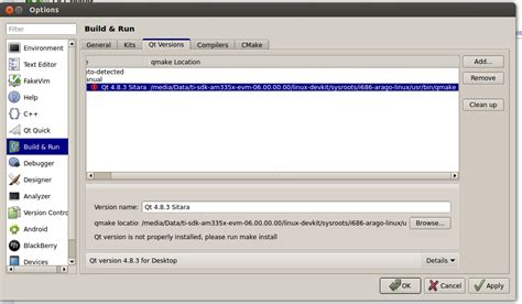 Am335x Evm Sk Ti Sdk Am335x Evm 06000000 Qt Creator Issue