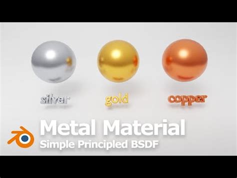How To Make Blender Simple Metal Material Gold Silver Copper