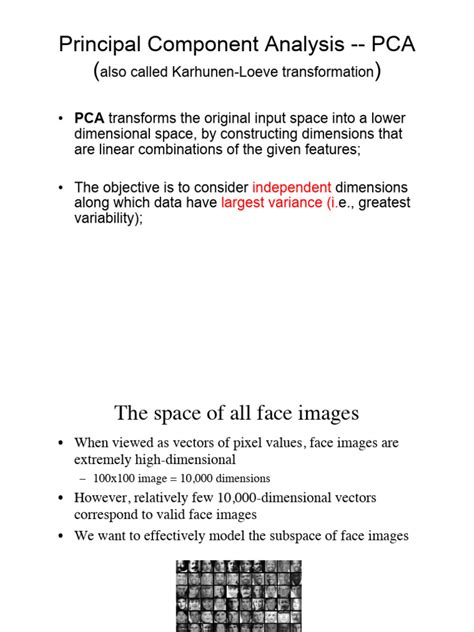 face recognition pac pdf principal component analysis eigenvalues
