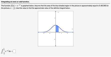 Solved Integrating an even or odd function x² The function Chegg com