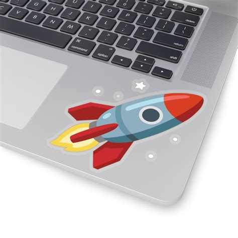 Retro Rocket Die Cut Sticker Etsy