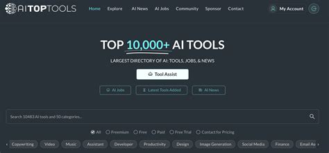 ai tool directory and reviews aitoptools largest ai tool aggregator