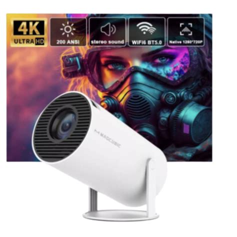 Mini Projetor Portatil Hy300 5g Wifi 6 Bluetooth 5 0 Smart Projetor