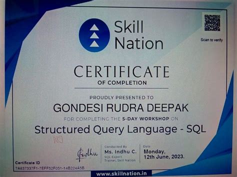 Sql Linkedin Skillnation Sqlworkshop Rudra Deepak Gondesi