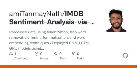 Github Amitanmaynathimdb Sentiment Analysis Via Sequential Dl