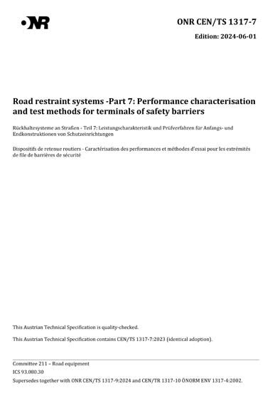 Onr Cents 1317 72024 Road Restraint Systems Part 7 Performance