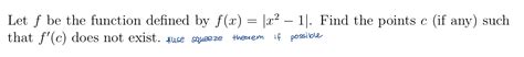 solved let f be the function defined by f x x 2 1 find