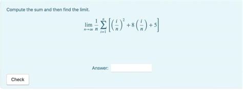 solved find the value of the sum ∑i 1n[i3 i 3 i 6 ]