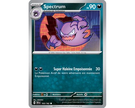 Spectrum Pv 90 103 162 Carte Commune Écarlate et Violet Forces Temporelles