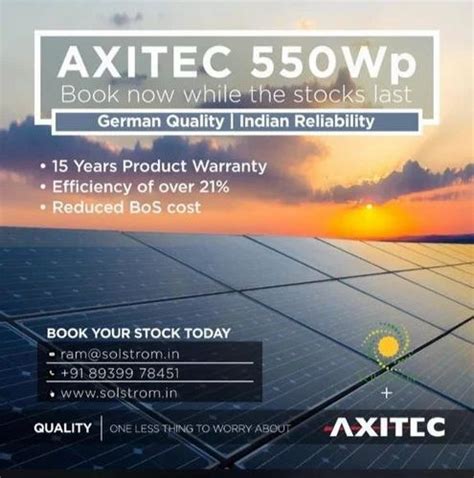 Axitec Germany Brand Solar Pv Panels Modules At ₹ 28watt Poly