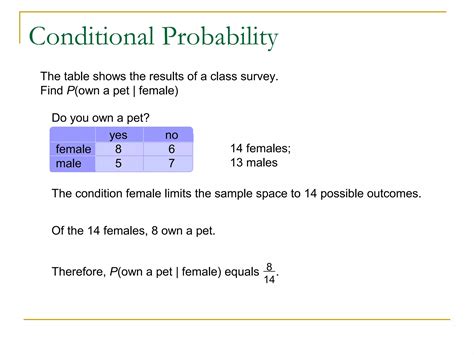Math Studies Conditional Probability Ppt Artificial Intelligence
