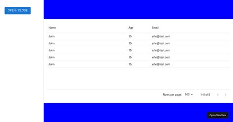 Datagrid V5 Resize Test Codesandbox