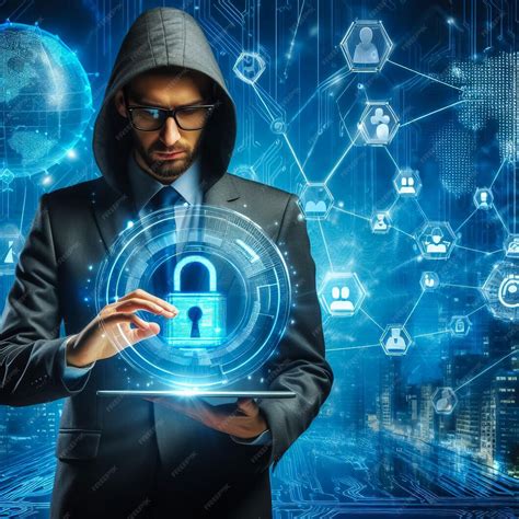 Premium Photo Protection Network Security Computer And Safe Your Data Concept Digital Crime By