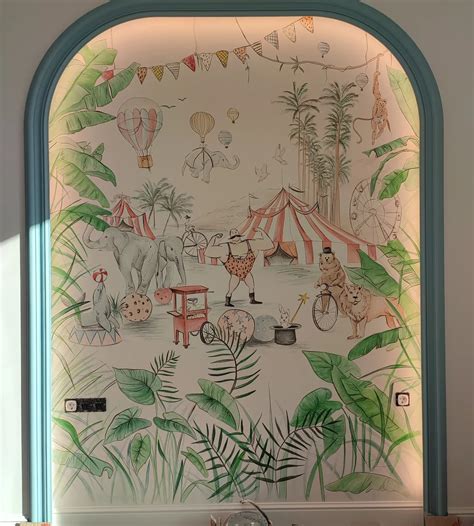 Розпис в дитячій кімнаті для хлопчика Маркерний стиль акриловими фарбами розписстін