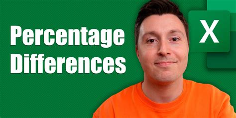 Find Percentage Difference Between Numbers In Excel