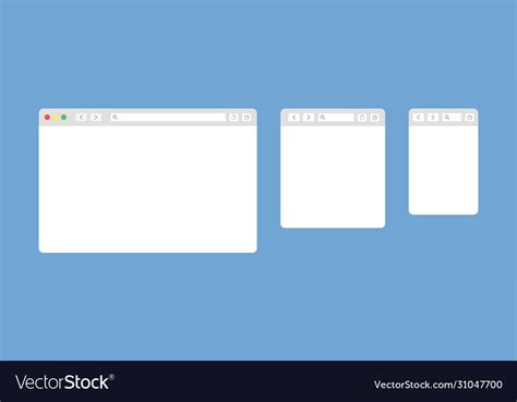 Browser Window Isolated Web Elements Design Vector Image