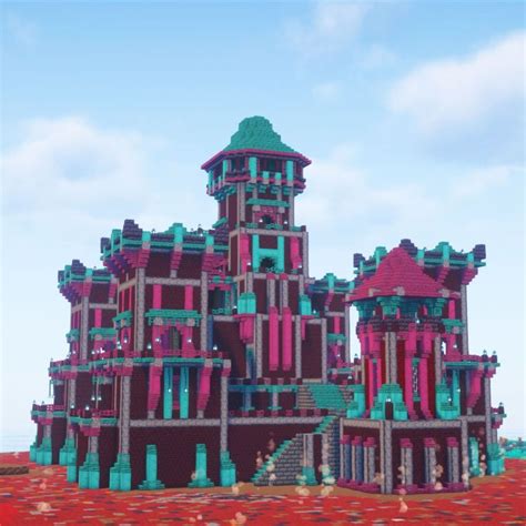 Minecraft Nether Castle Tutorial Minecraft Castle Minecraft Tutorial