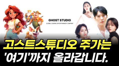 추천 종목 고스트스튜디오 주가는 여기까지 올라갑니다 역대급 배당은 덤 주식 전망 Youtube