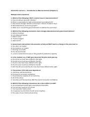Tutorial Questions Lecture Ch Introduction To Macroeconomics Tutorial For Lecture
