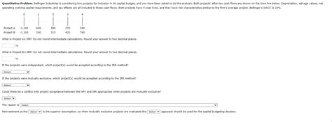 solved what is project a s irr do not round intermediate