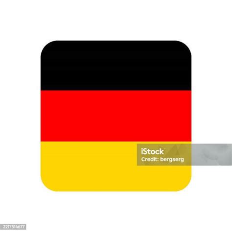 독일 국기입니다 광장 평면 아이콘입니다 벡터 일러스트 레이 션 0명에 대한 스톡 벡터 아트 및 기타 이미지 0명 개념 고급 Istock