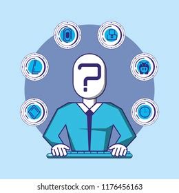 Man Using Keyboard Fintech Concept Stock Vector Royalty Free