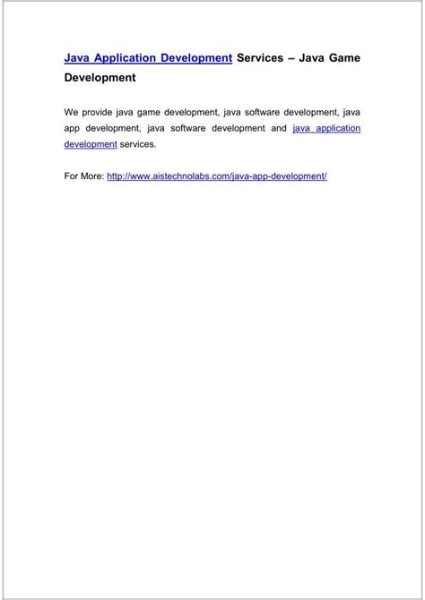 ppt java application development services java game development