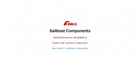 Github Mafulsailboatcomponents Viewcomponents For The Sailboat Ui