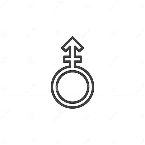 Androgyne Sex Line Icon Stock Vector Illustration Of Line 187195387