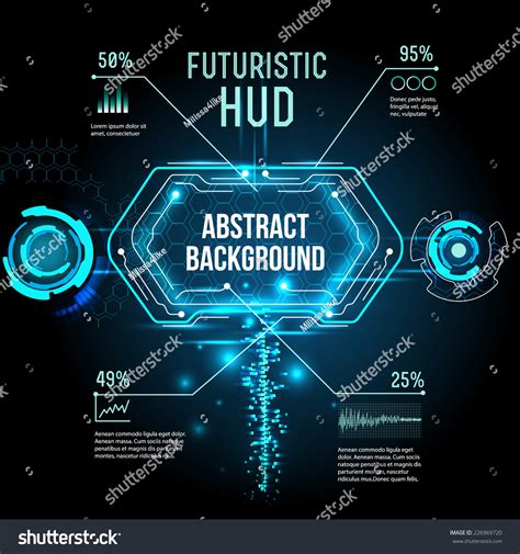 Futuristic Interface Hud Vector Background Stock Vector 226969720 Shutterstock