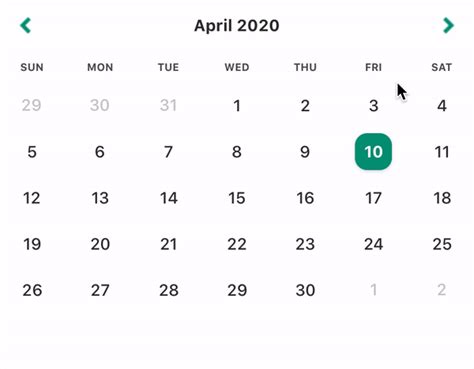 Npm React Native Easy Calendar Skypack