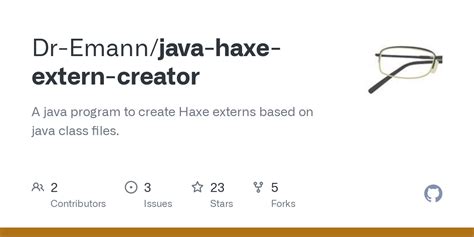 Github Dr Emannjava Haxe Extern Creator A Java Program To Create