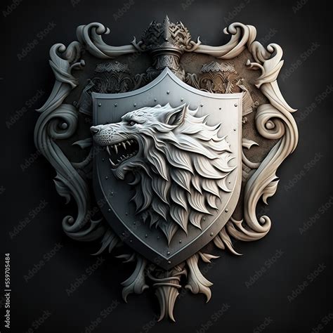 Wolf Shield Stock Illustration Adobe Stock