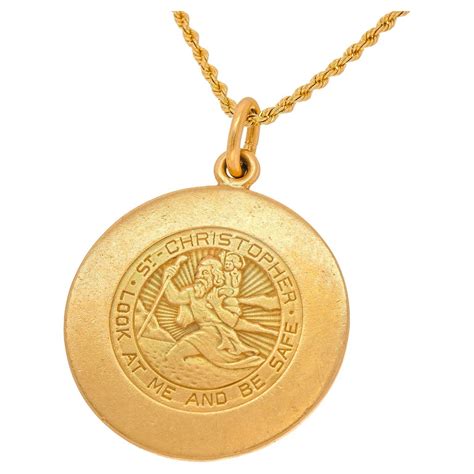 Cartier Gold St Christopher Medal At 1stdibs