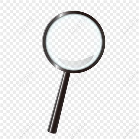 Black Magnifying Glass Convex Lens Realistic Style Glasses Lens