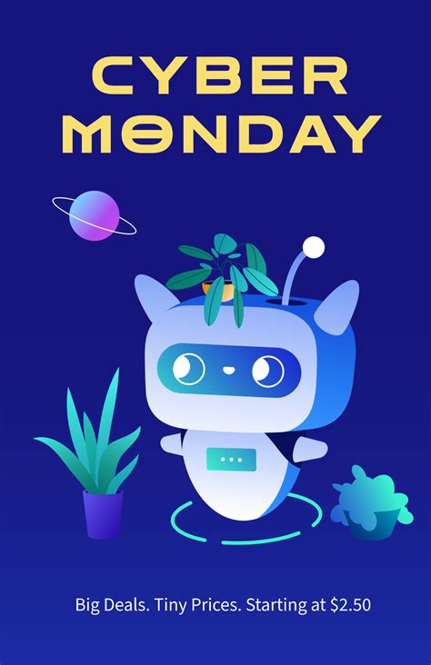 Free Cute Cyber Monday Poster Template To Edit Online