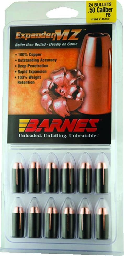 Barnes 30509 Muzzleloader Bullets 45cal 195gr Mz Fb Wsabots Per 24