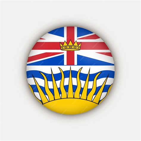 Premium Vector British Columbia Flag Province Of Canada Vector