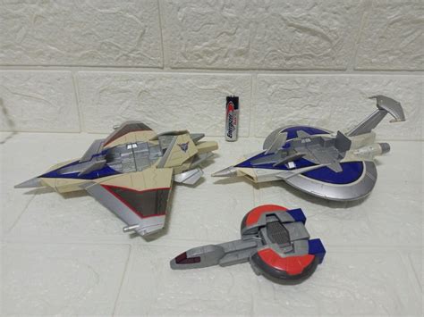 Ultraman Cosmos Tech Thunder 1 And 4 Diecast Space Ship Set Hobbies