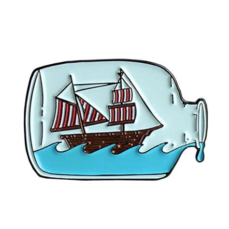 Ship In A Bottle Enamel Pin Vicedeal
