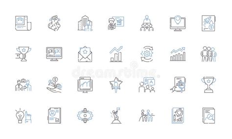 Modernization Line Icons Collection Progress Innovation Development Efficiency Advancement