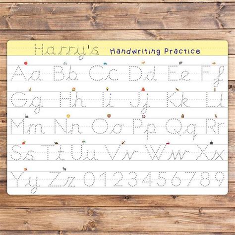 Pre Cursive Laminated Handwriting Practice Board Drywipe Etsy UK Handwriting Practice